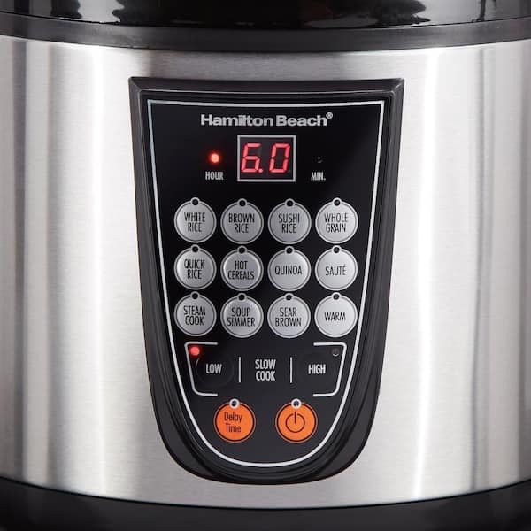 Digital 4.5 Qt. Stainless Steel Electric Multi-Cooker 14 Pre-Programmed ...